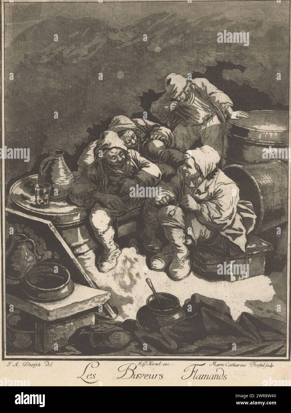 Four peasant figures sitting hi-res stock photography and images - Alamy