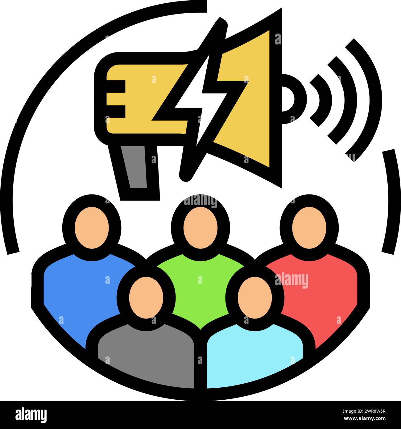 public awareness campaigns color icon vector illustration Stock Vector ...