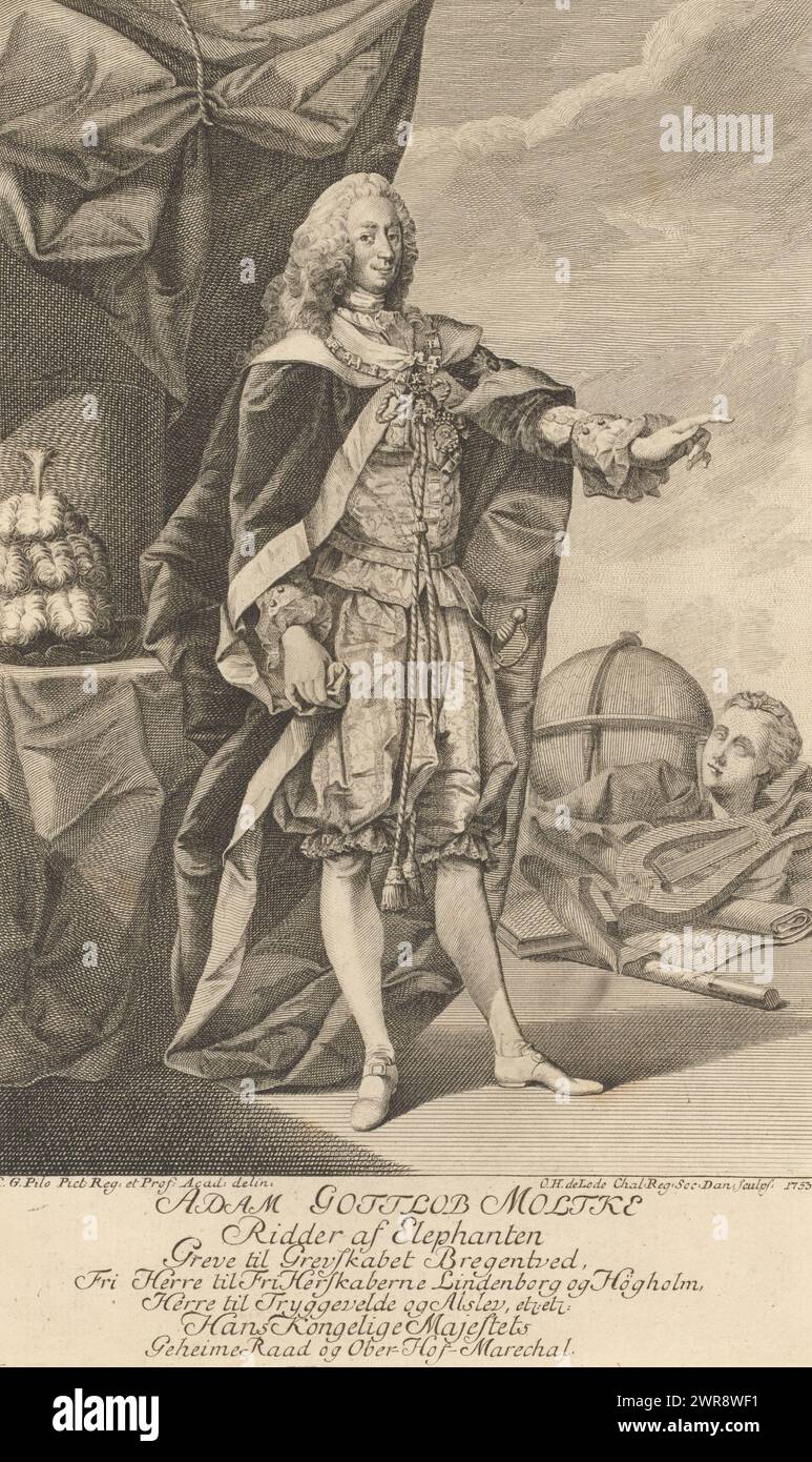 Portrait of Adam Gottlob Moltke, Full-length portrait of Adam Gottlob ...