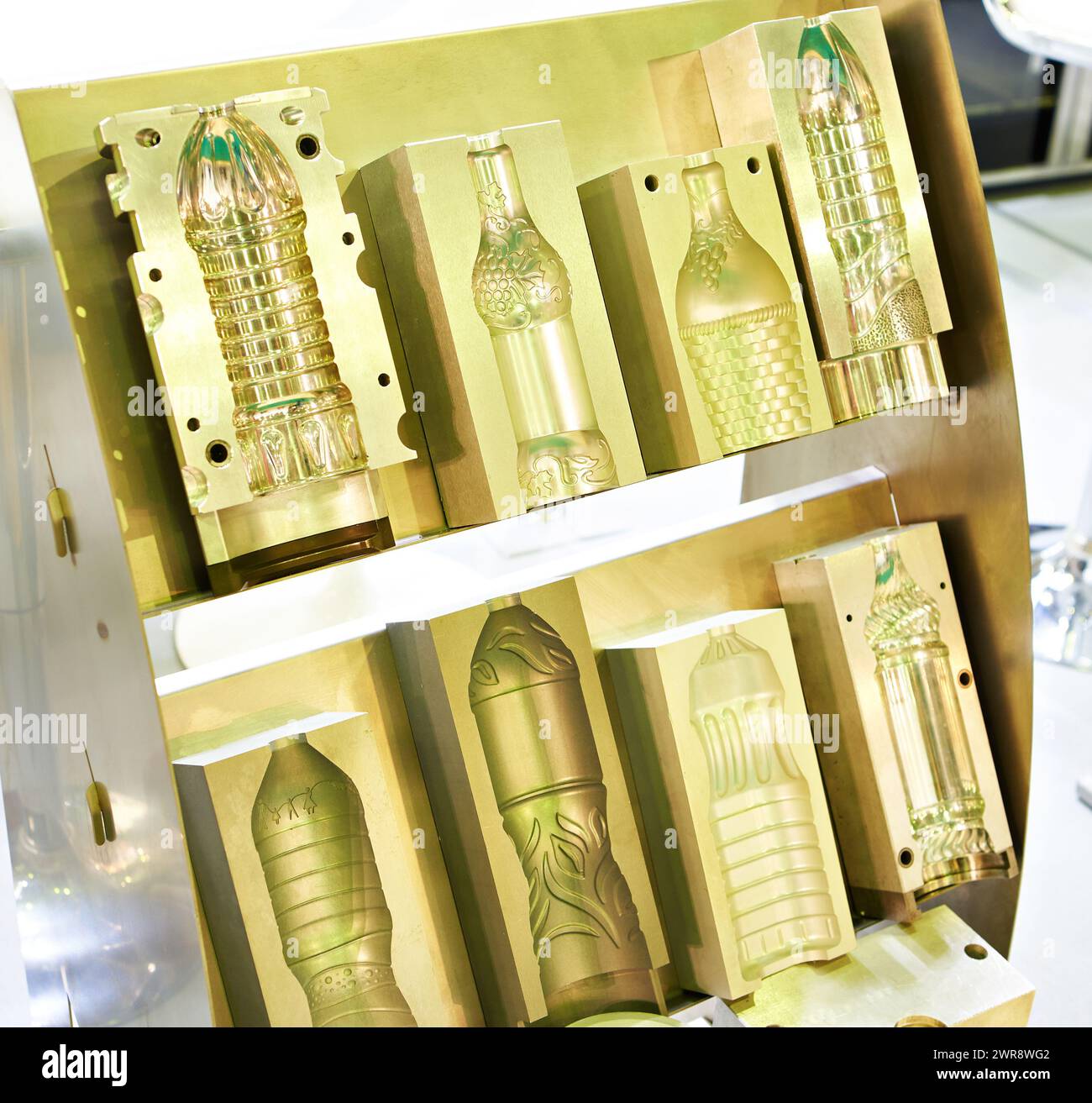 Mold of blow molding machine for production of plastic bottles Stock ...