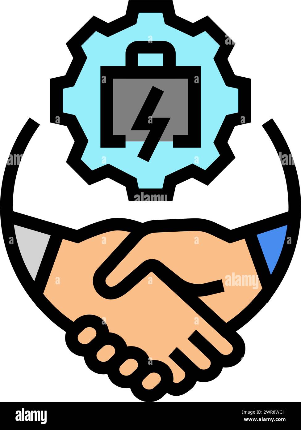 stakeholder collaboration color icon vector illustration Stock Vector ...