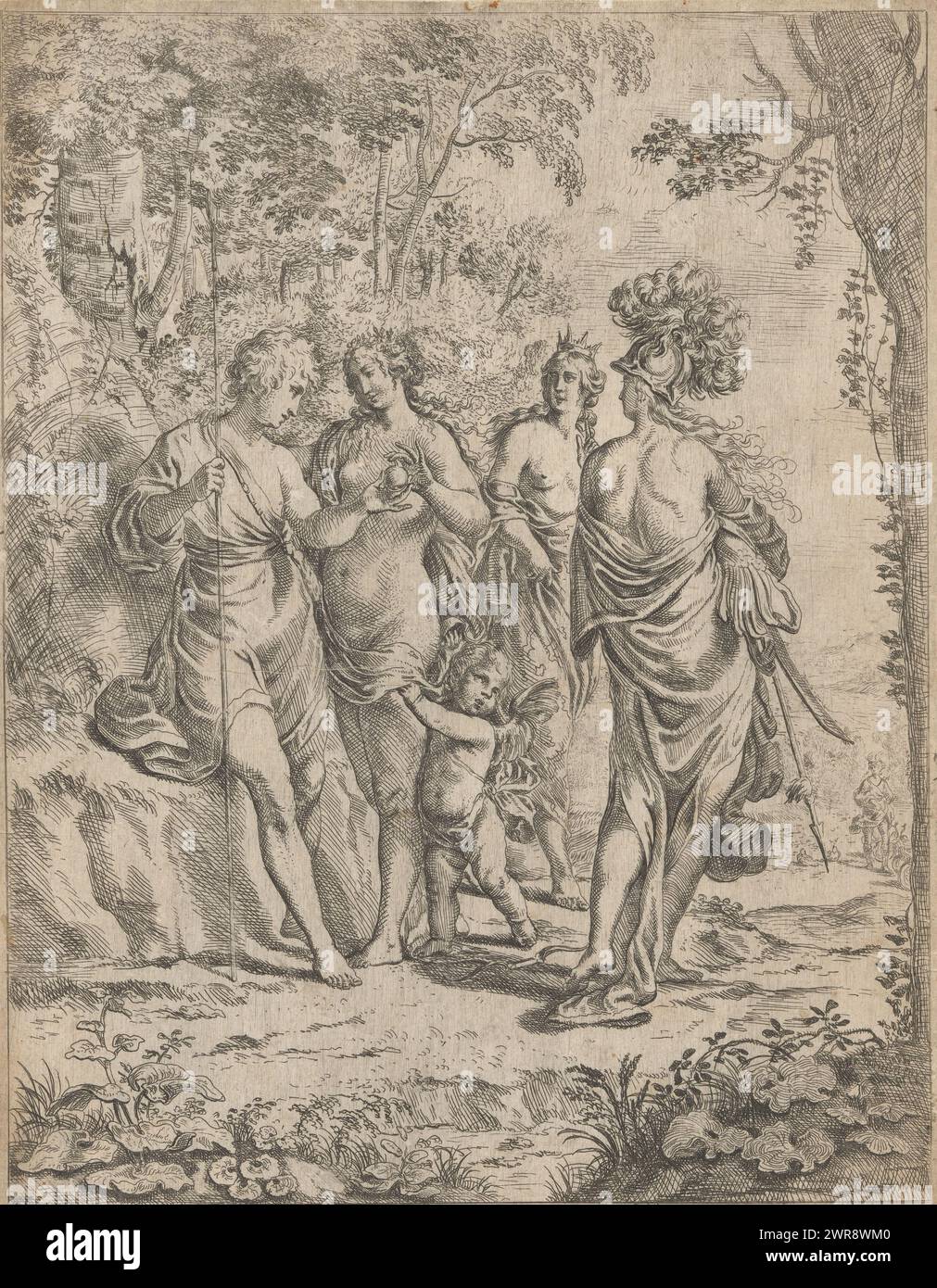 Paris gives the golden apple to venus hi-res stock photography and ...