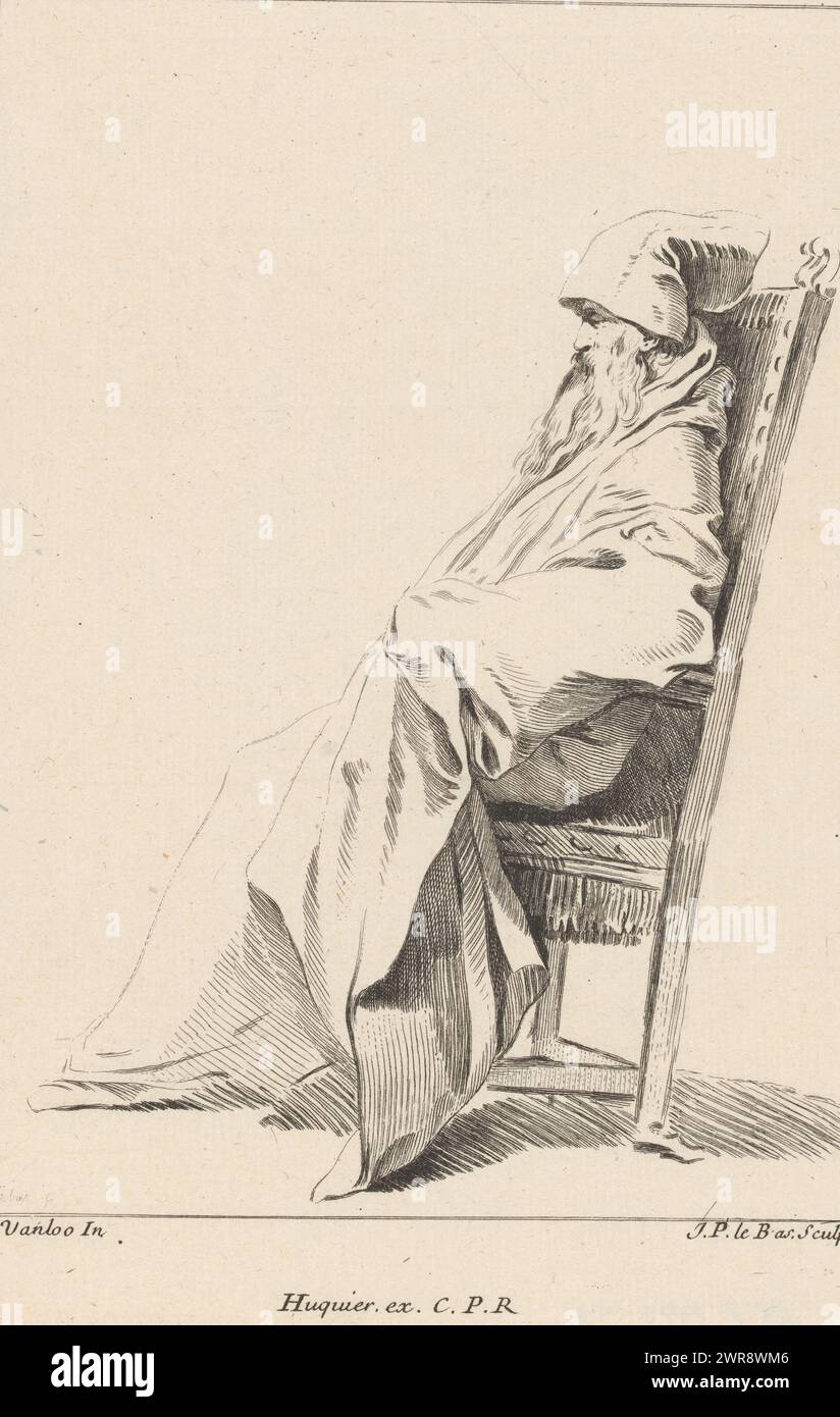 Seated figure, facing left, Collection of various dramatized poses ...