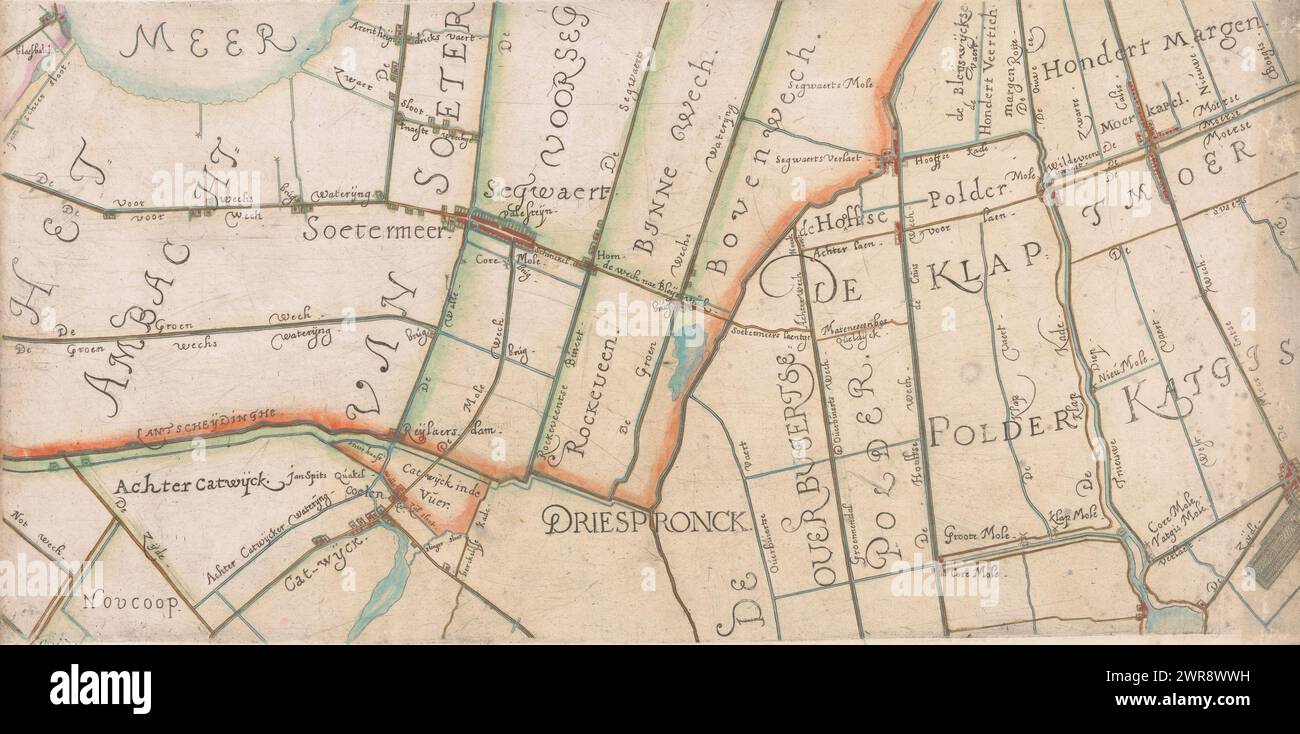 Part of a map of the Rijnland Water Board, with Zoetermeer and ...