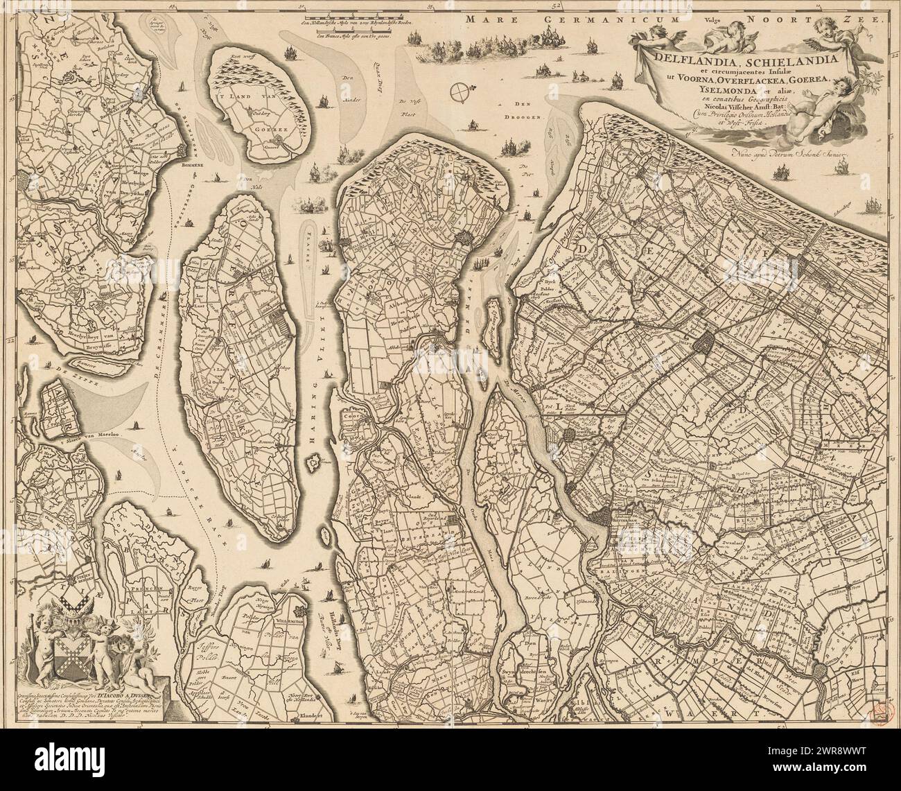 Map of Delfland, Schieland and the South Holland Islands, Delflandia ...