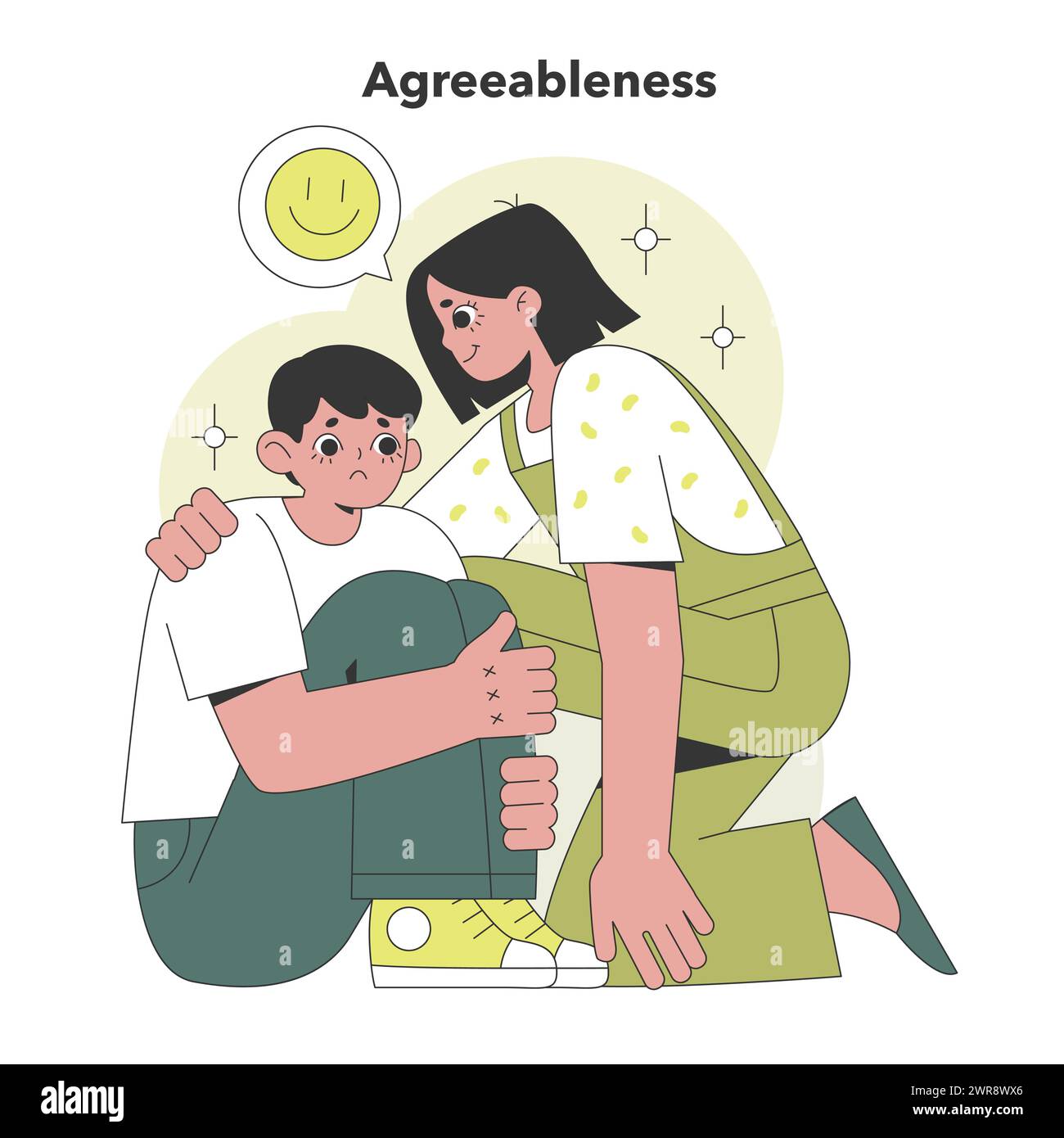 Agreeableness trait from the Big Five Personality. Compassionate ...