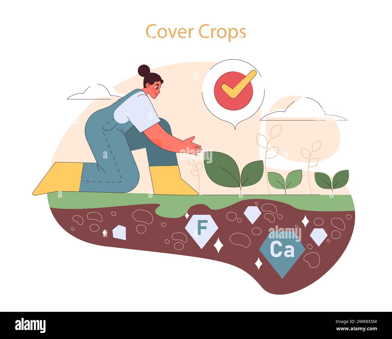 Planting ground cover Stock Vector Images - Alamy