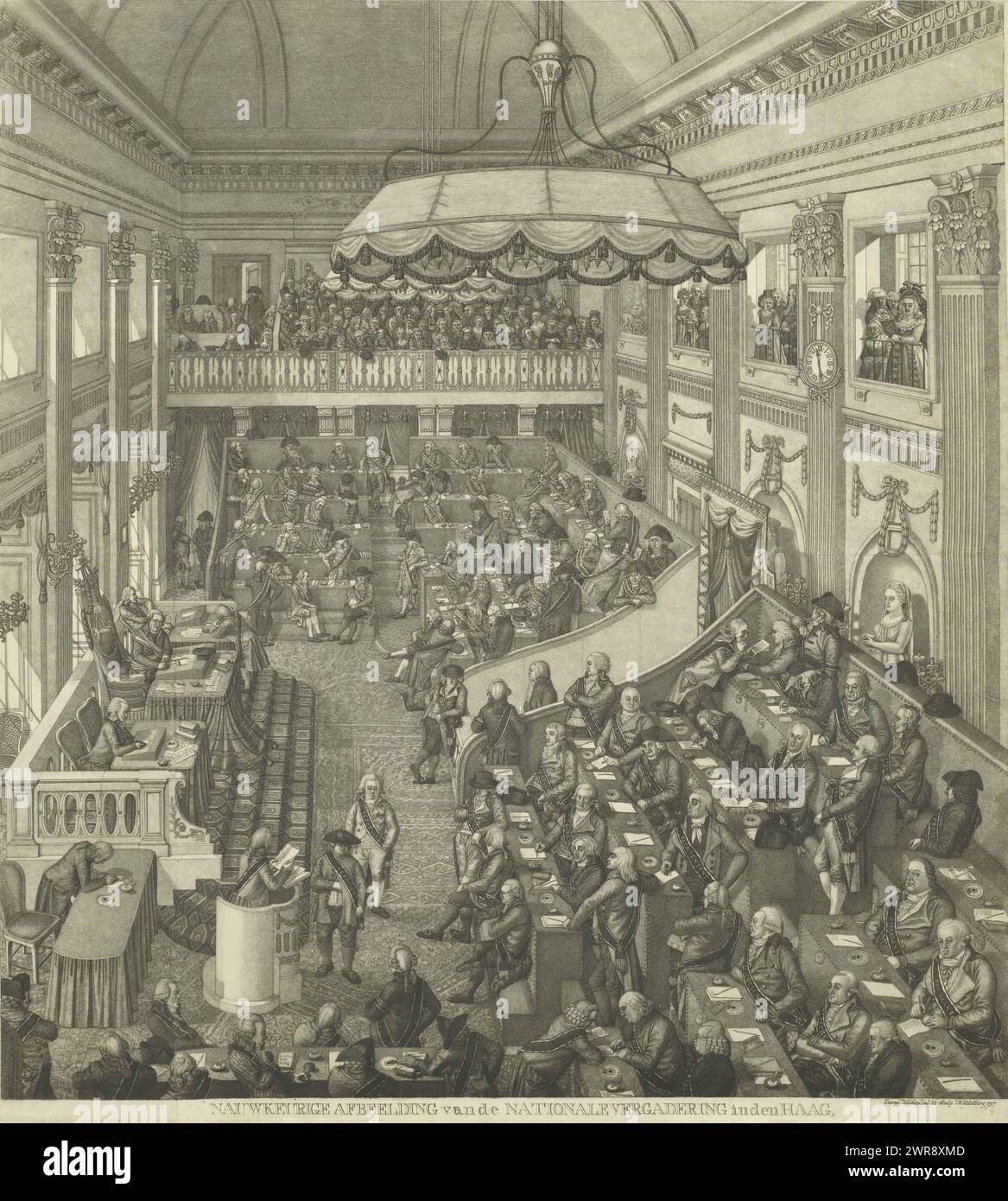 First National Assembly in The Hague, 1796, Accurate depiction of the ...