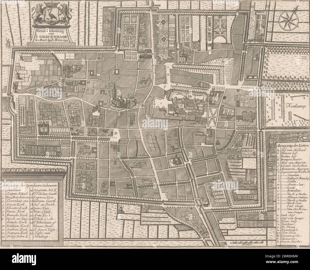 Map of The Hague, Ground drawing of The Hague (title on object), Map ...