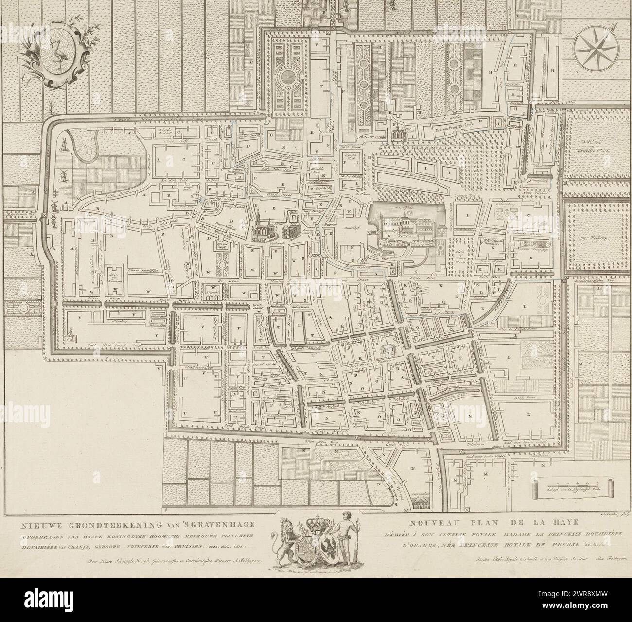 Map of The Hague, New ground plan of The Hague / Nouveau plan de La ...