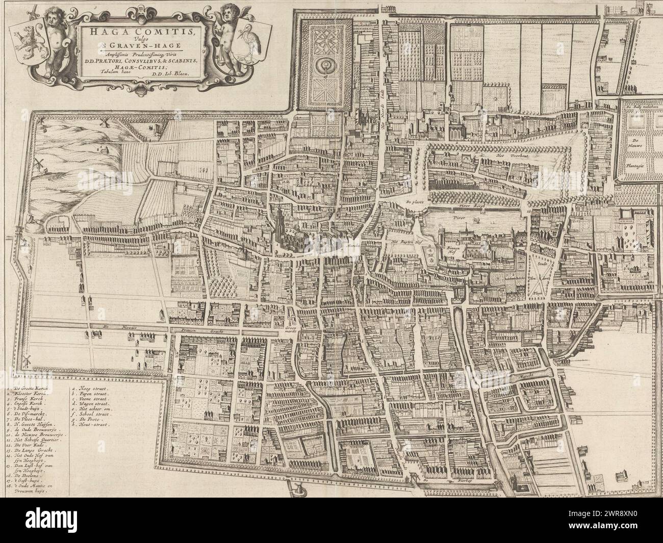 Map of The Hague, Haga Comitis, vulgo 's Graven-Hage (title on object ...