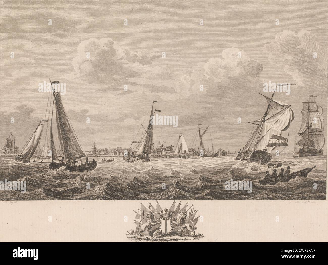 View of the port of Brielle, View of the port of Brielle with various ...