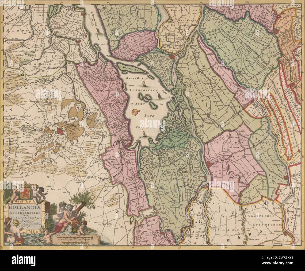 Map of a part of South Holland, Hollandiae pars meridionalior vulgo ...