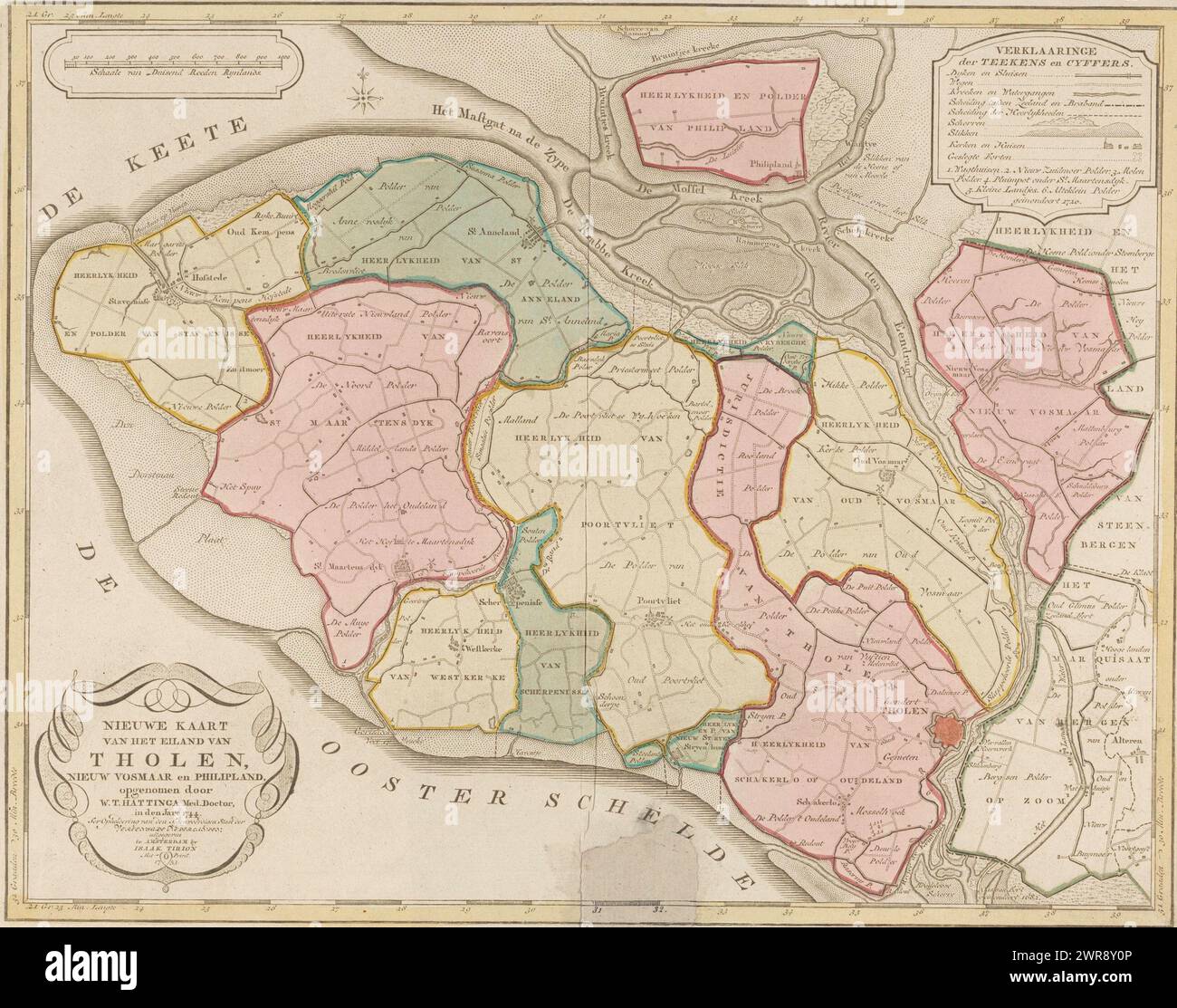 Map of the island of Tholen, New map of the island of Tholen, Nieuw ...