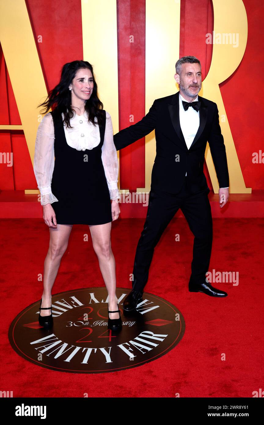 Sarah Silverman mit Partner Rory Albanese bei der Vanity Fair Oscar ...