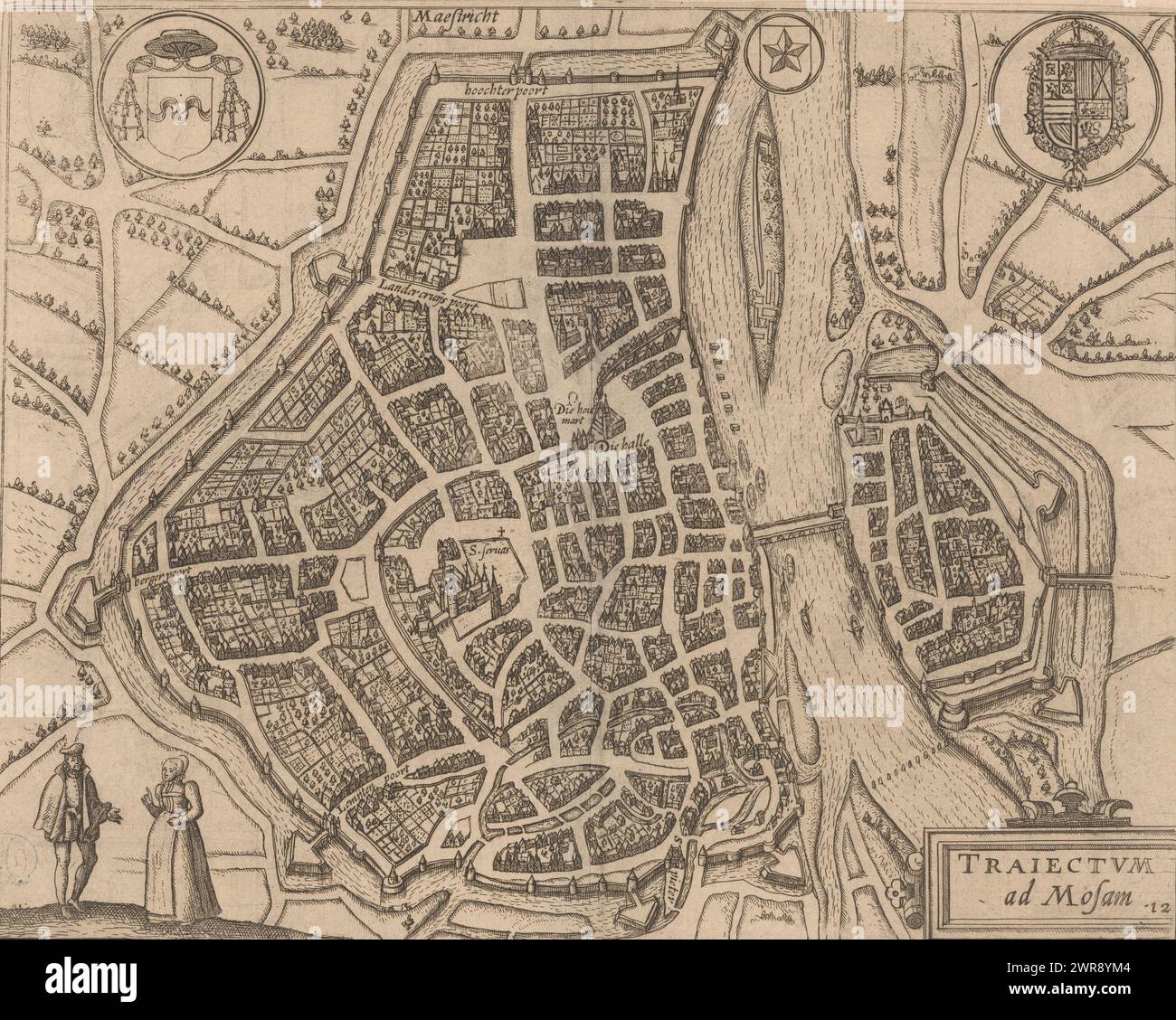 Map of Maastricht, Maestricht (title on object), Map of Maastricht from ...