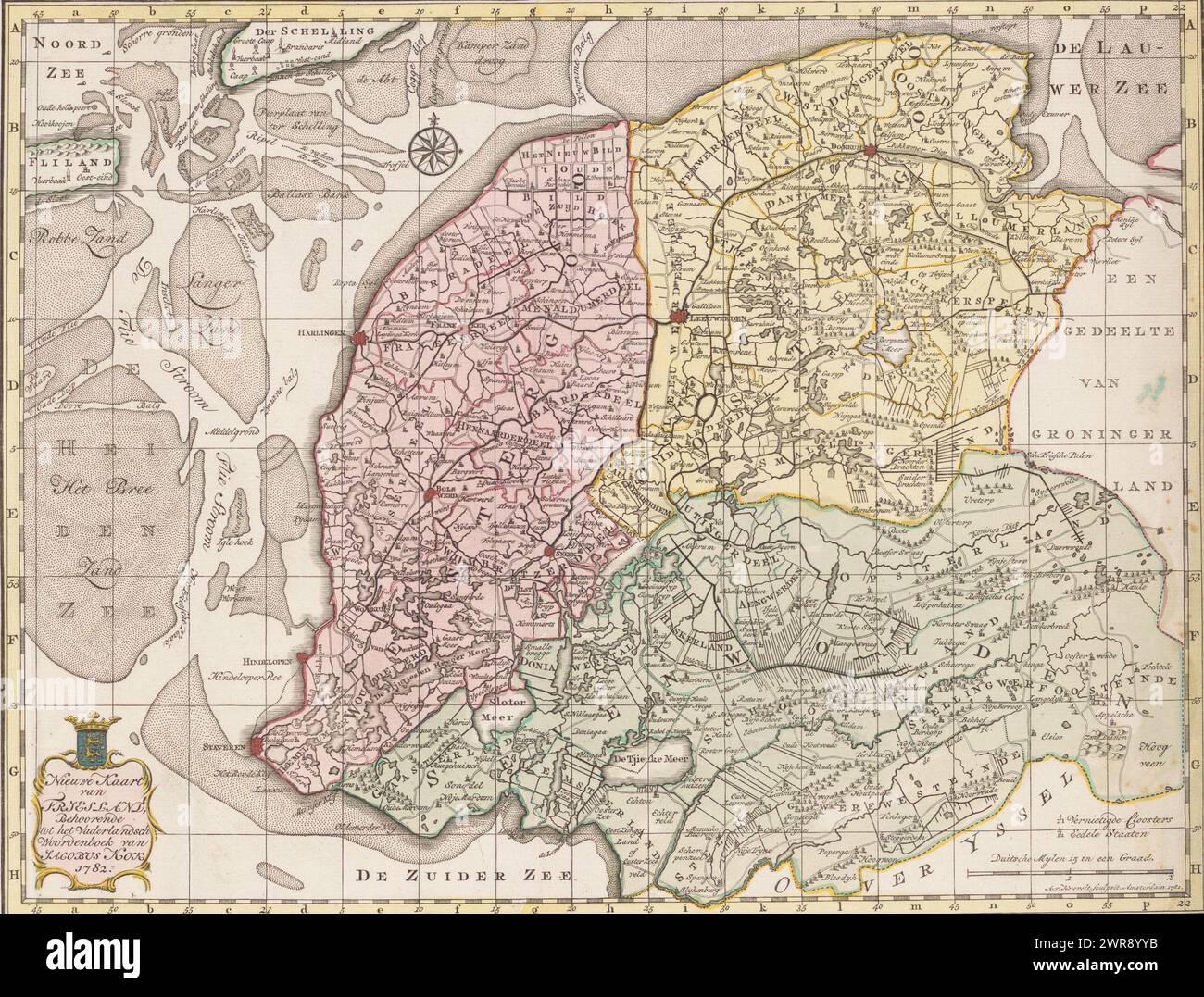 Map of Friesland, New map of Friesland, belonging to the Vaderlandsch ...