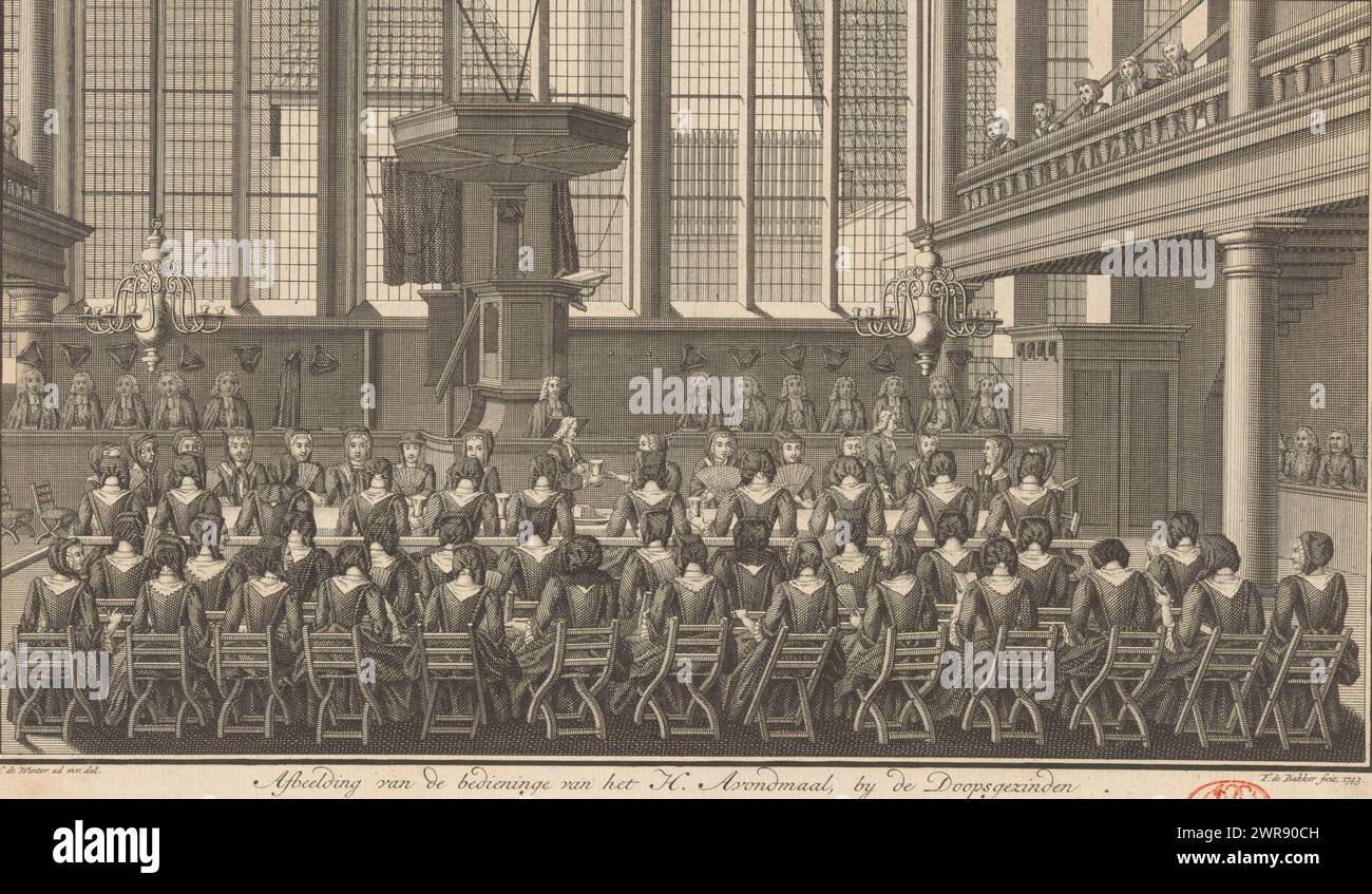 Holy Communion in the Mennonite Church at the Tower in Amsterdam, By de ...