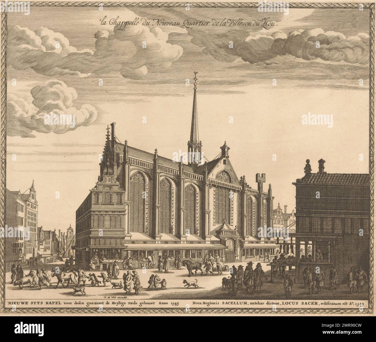 View of the Heilige Stede (Nieuwezijds Kapel) in Amsterdam, Nieuwe Syts ...