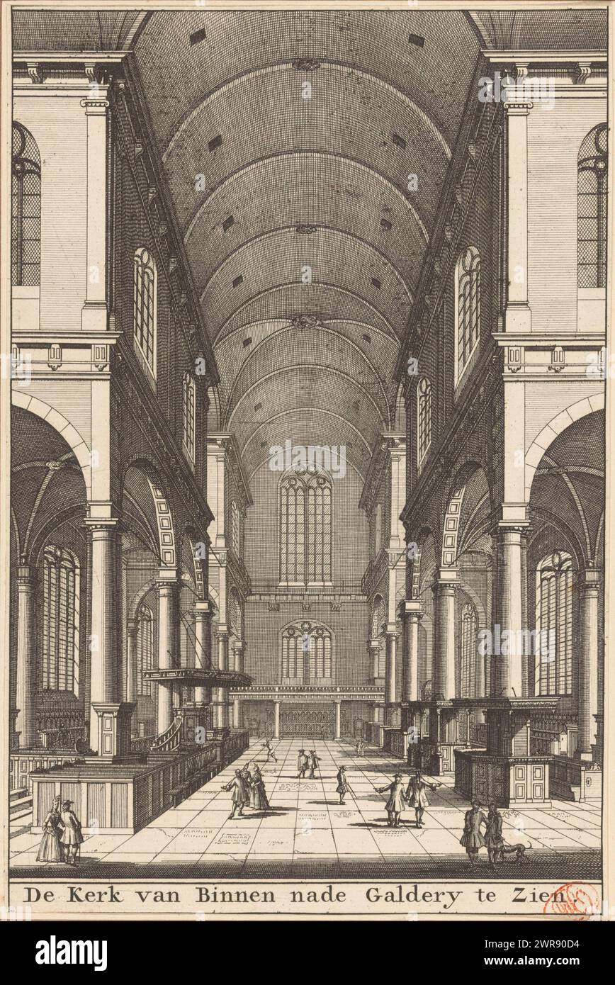Interior of the Westerkerk in Amsterdam, seen towards the gallery, De ...