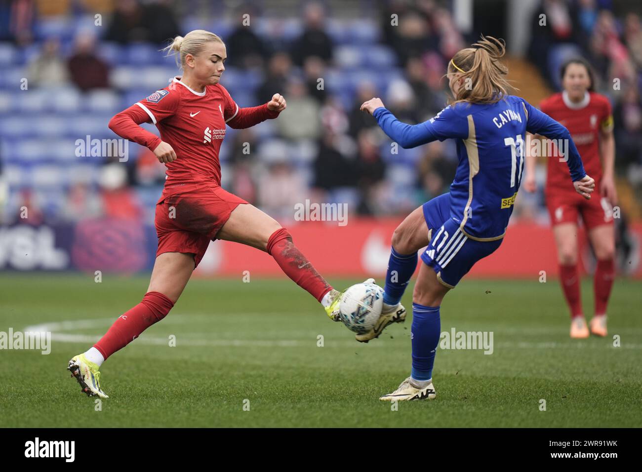 Liverpool FC v Leicester FC Womens FA Cup PRENTON PARK, TRANMERE, ENGLAND .March 9 2024 Sofie ...