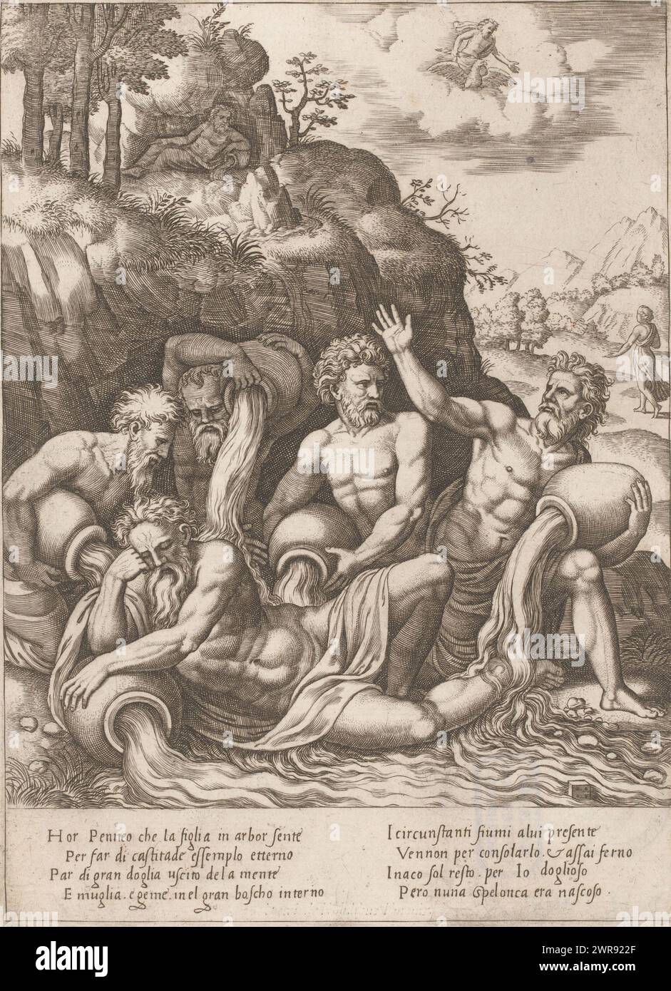 Peneus comforted by other river gods, Story of Apollo and Daphne ...