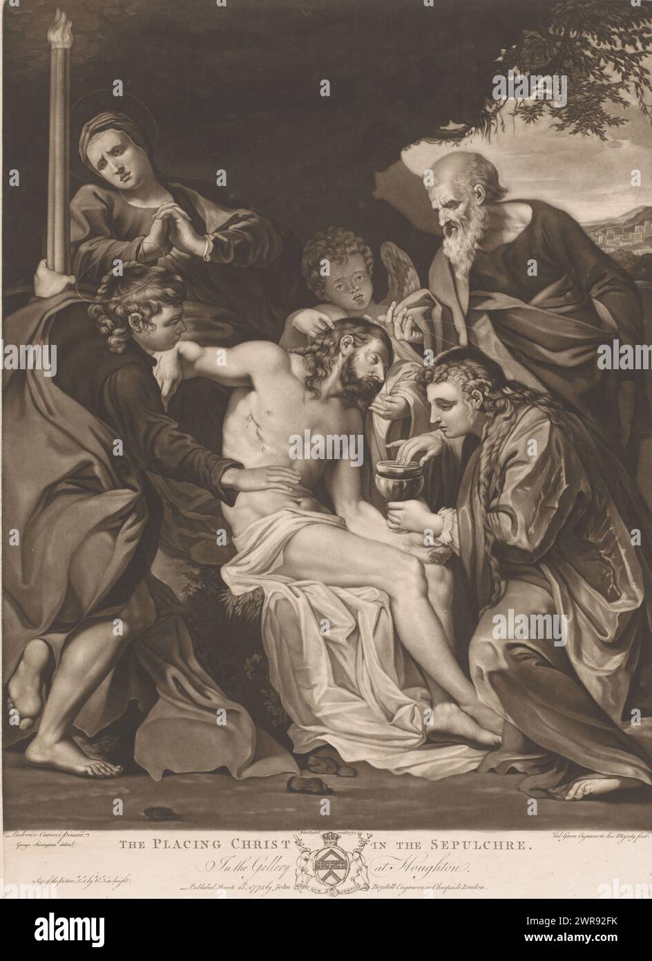 Entombment, The placing Christ in the Sepulchre (title on object ...