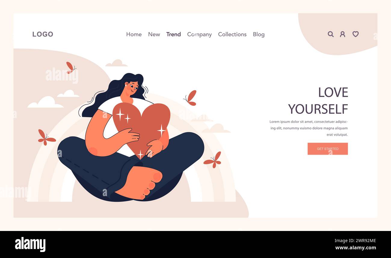 Positive relationships web banner or landing page. Loving family ...