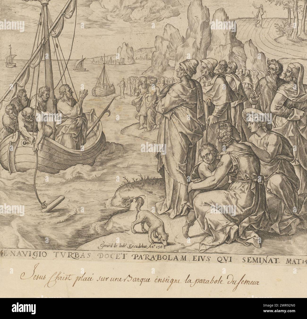 Christ tells parables from a ship, Parable of the sower (series title ...