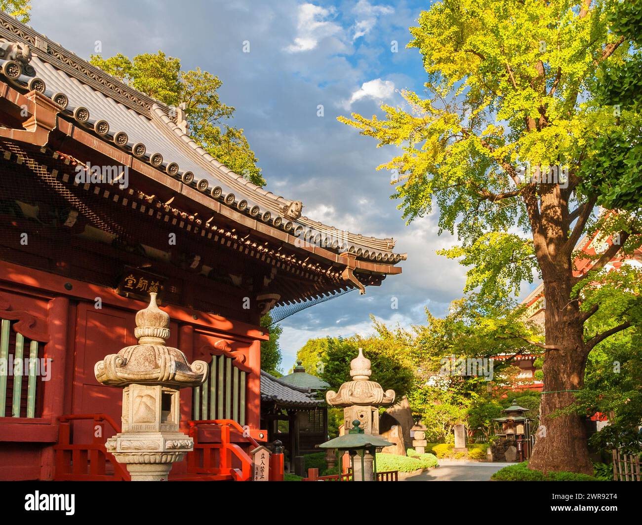 Japanse spiritual architecture in Tokyo. Yakushido hall built in 1649 ...