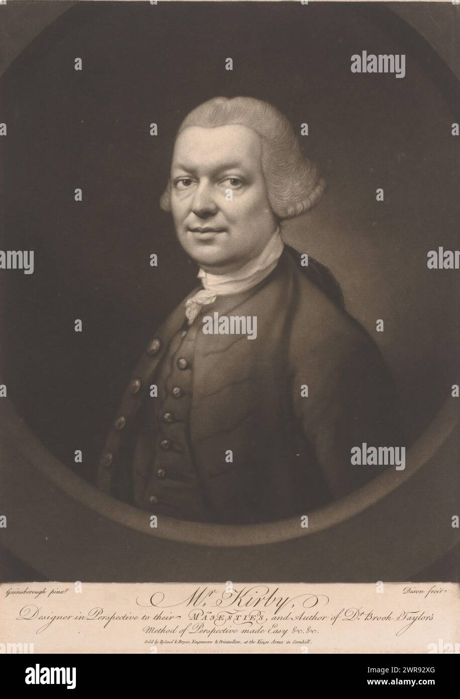Portrait of Joshua Kirby, print maker: John Dixon, after painting by ...