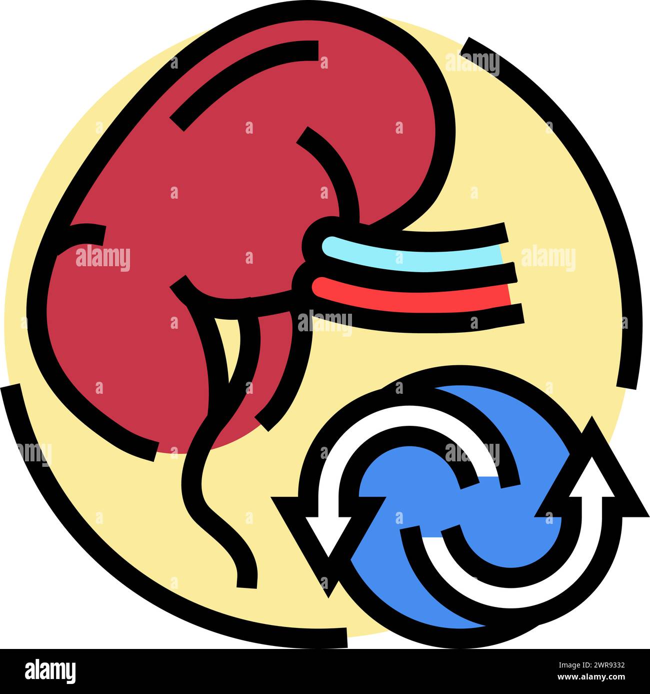 kidney transplant surgery color icon vector illustration Stock Vector ...