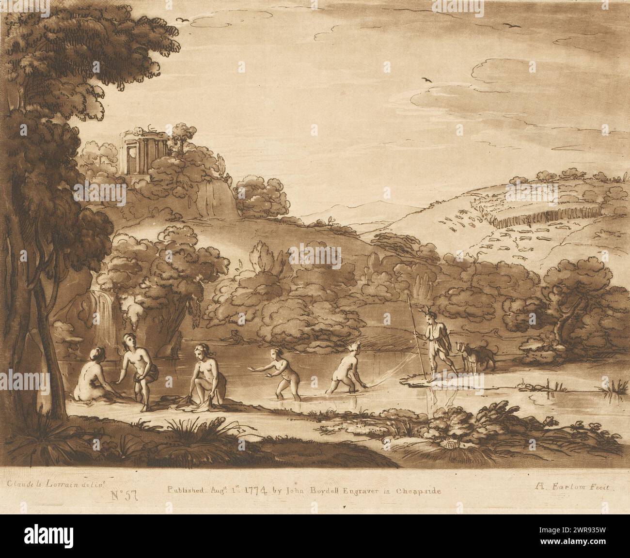 Landscape with Actaeon and Diana and her nymphs, Prints after drawings ...