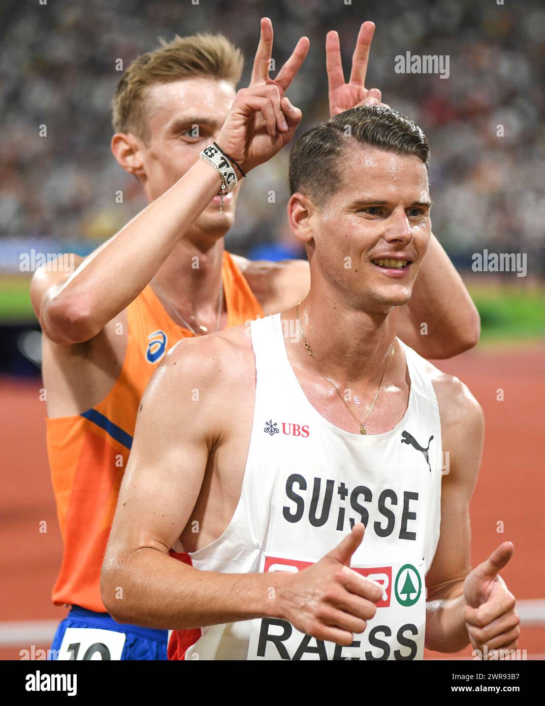 Jonas Raess (Switzerland), Mike Foppen (Netherlands). 5000m. European ...