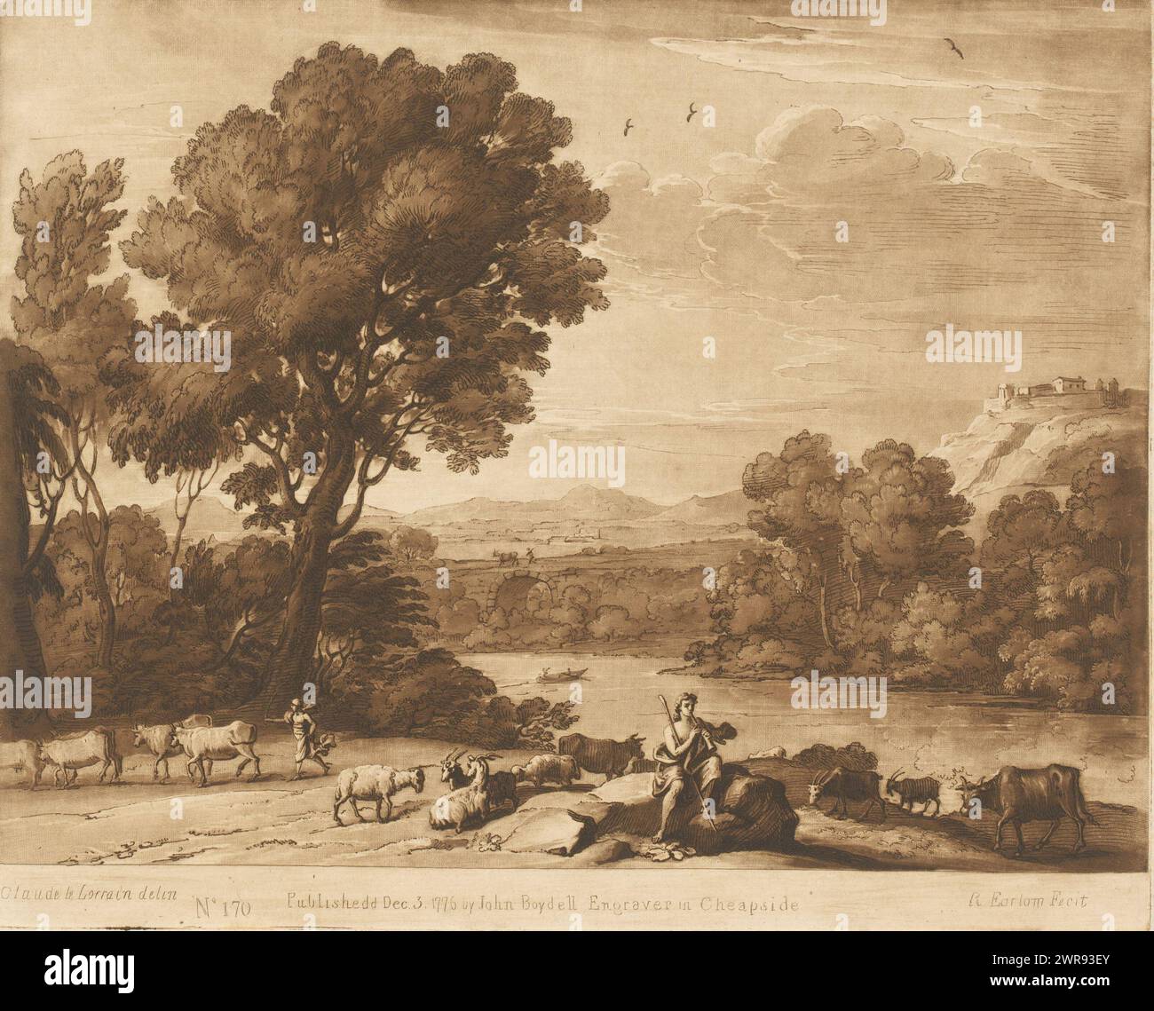 Landscape with Apollo and Mercury stealing the cattle, Prints after ...