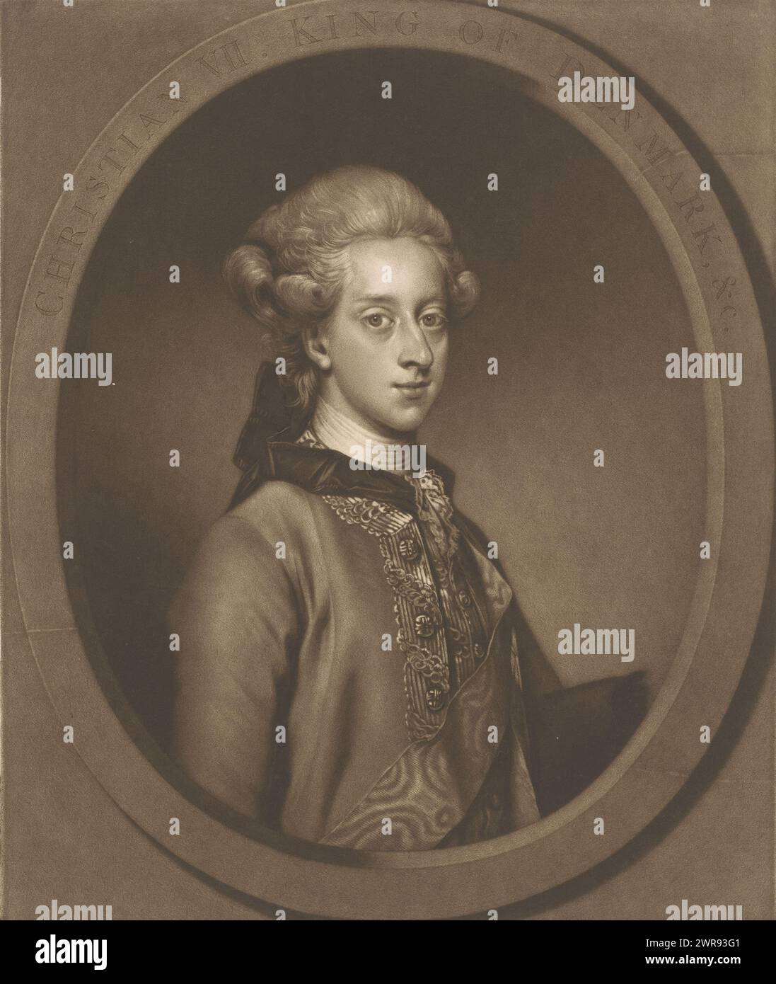 Portrait of Christian VII of Denmark, Christian VII. King of Denmark ...