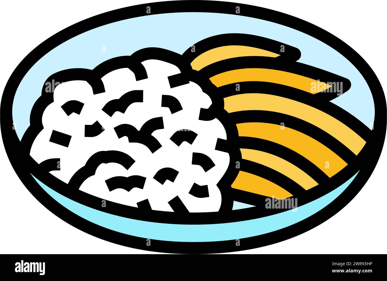 mango sticky rice thai cuisine color icon vector illustration Stock ...