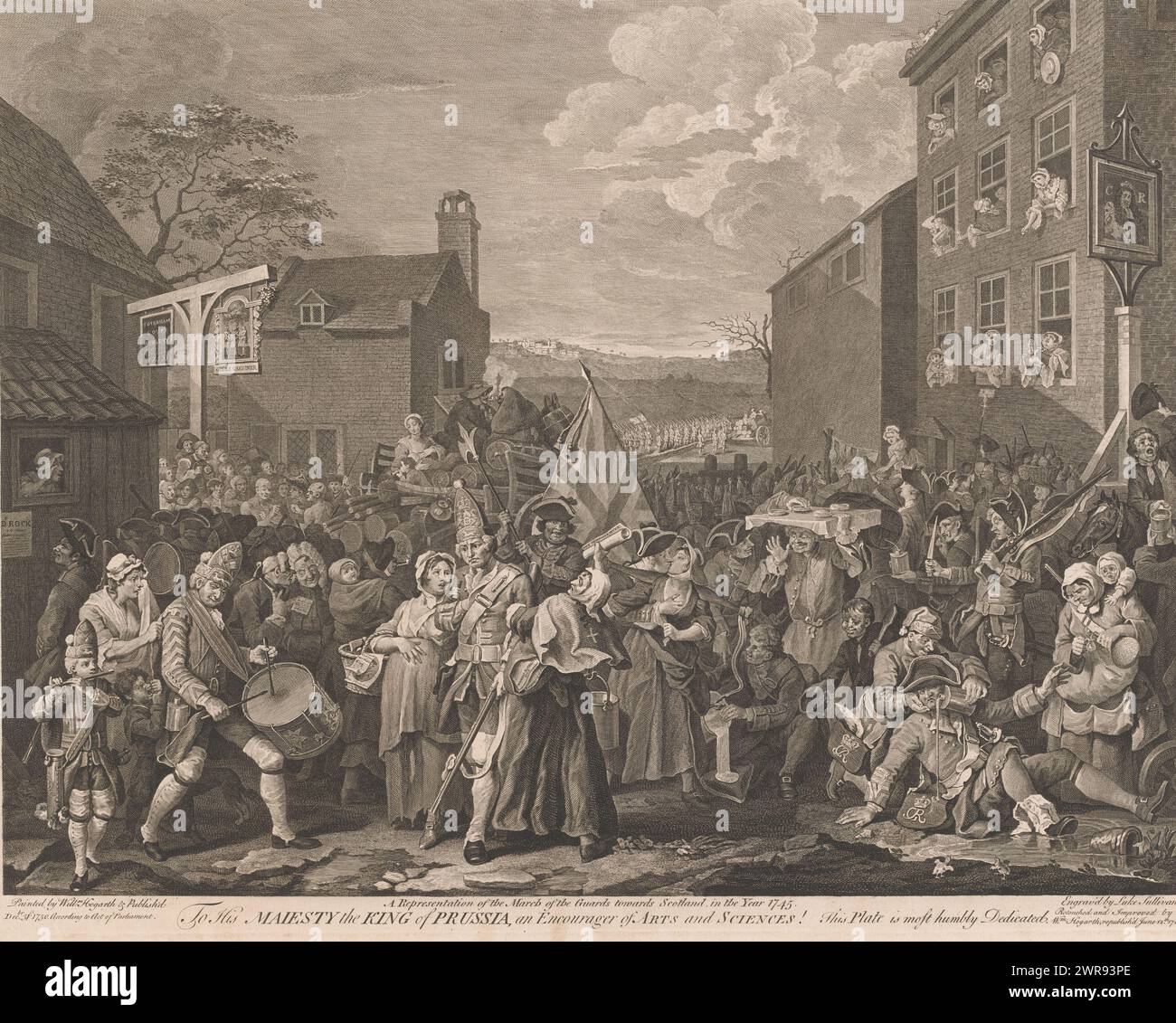 Army troops on their way to take on the Jacobites, A Representation of ...