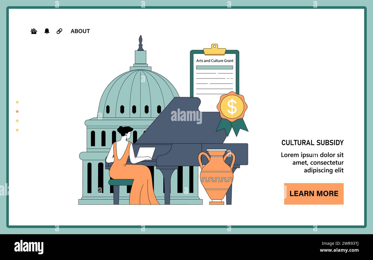 Government subsidy web or landing. Arts and culture grant. State ...