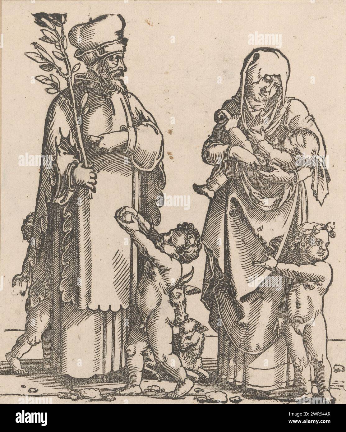 Kenan with his wife and children, Patriarchs of the Old Testament with ...