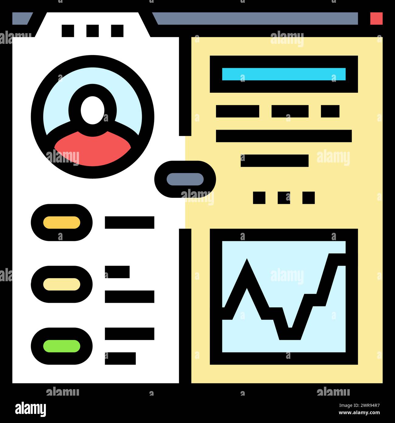 persona ux ui design color icon vector illustration Stock Vector Image ...