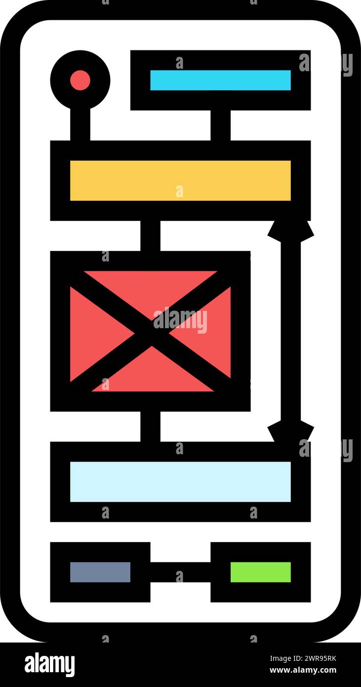 white space ux ui design color icon vector illustration Stock Vector ...