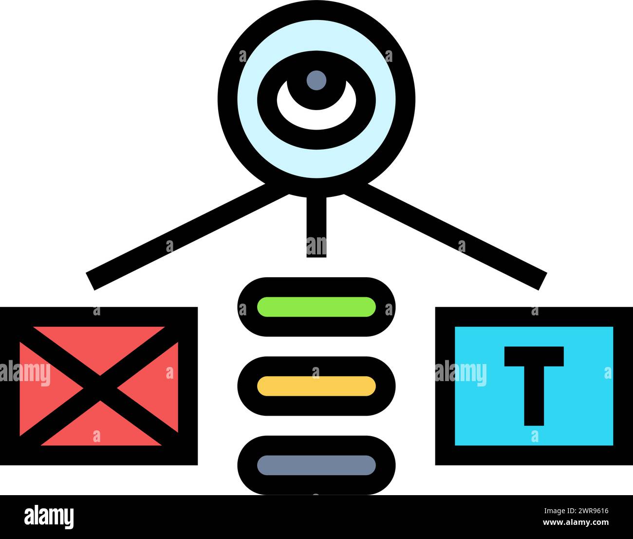 visual hierarchy ux ui design color icon vector illustration Stock ... visual hierarchy ux ui design color icon vector illustration Stock ...