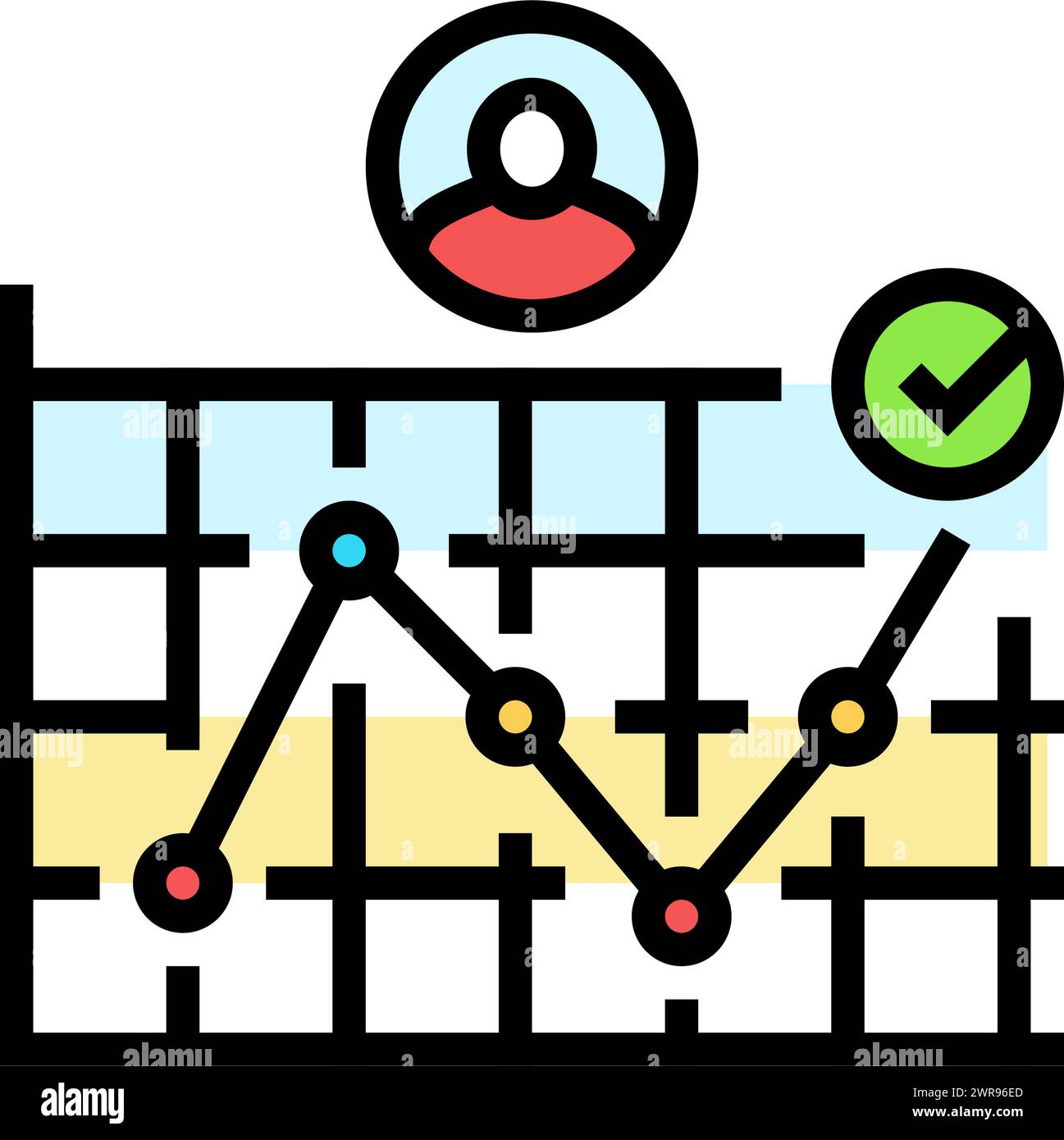 User Journey Map Ux Ui Design Color Icon Vector Illustration Stock Vector Image And Art Alamy