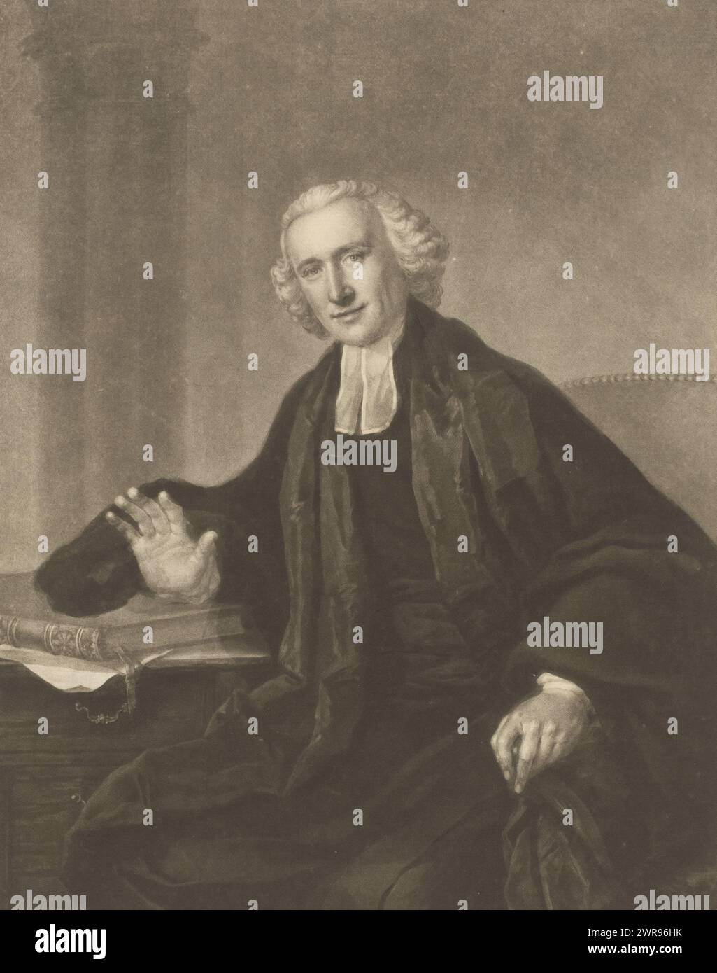 Portrait of William Romaine, print maker: Richard Houston, after ...