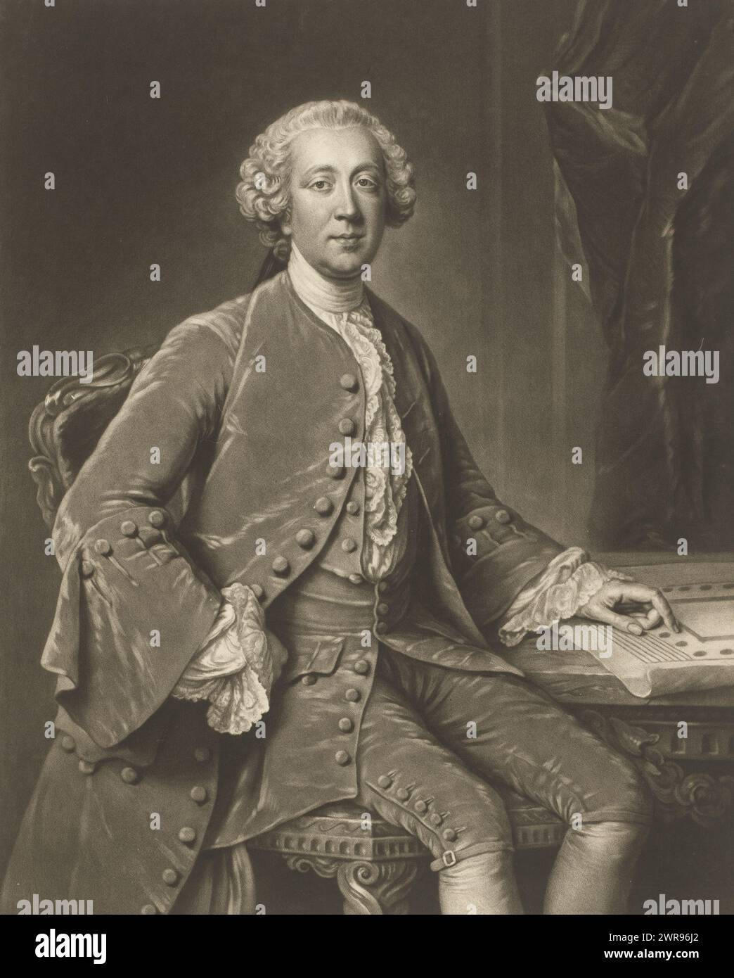 Portrait of Richard Grenville-Temple, print maker: Richard Houston ...