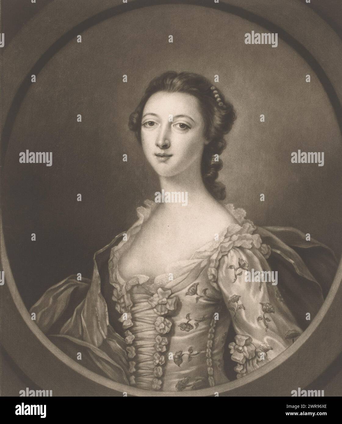 Portrait of Maria Coventry, print maker: James McArdell, after painting ...