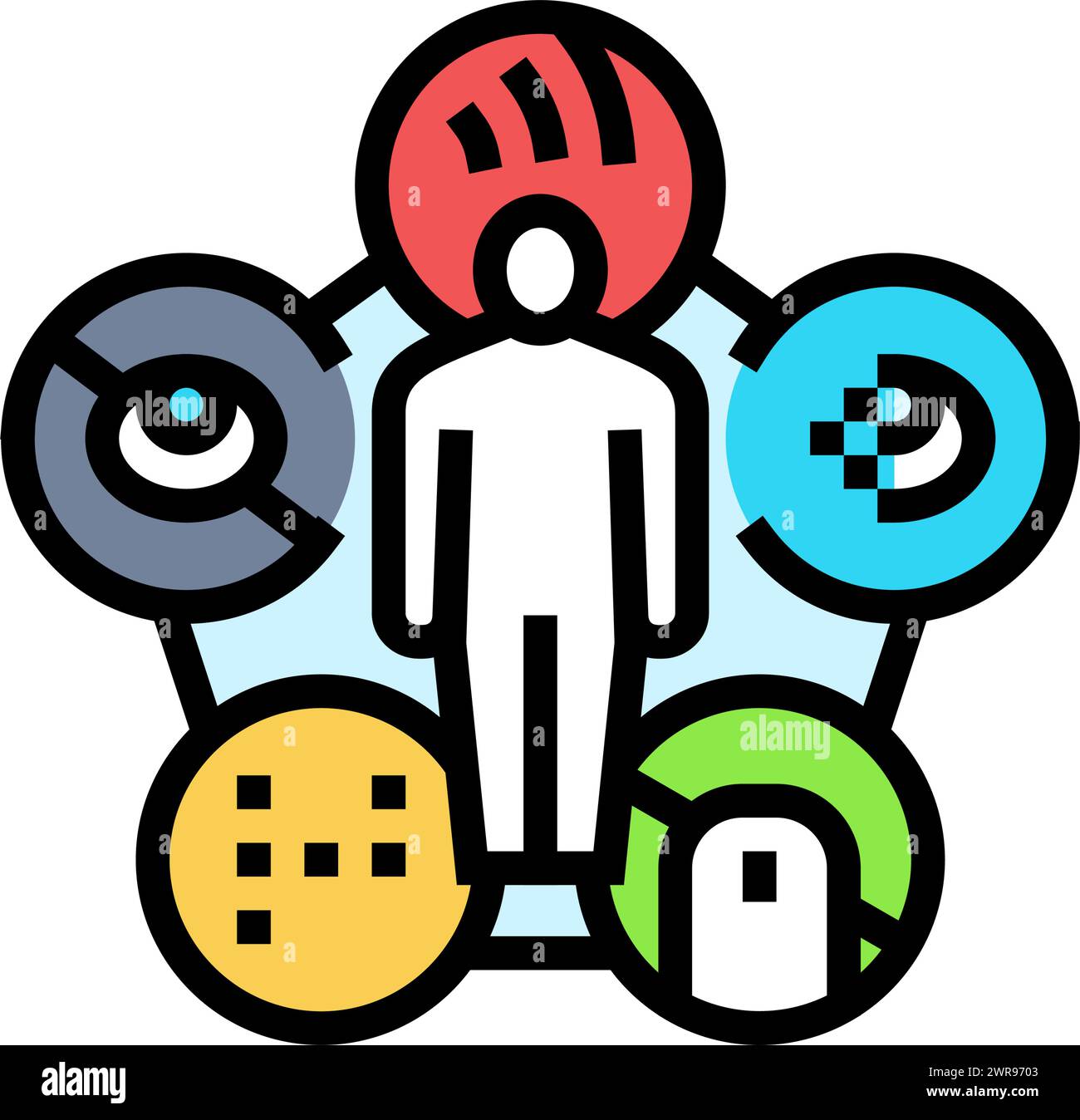 Accessibility Ux Ui Design Color Icon Vector Illustration Stock Vector