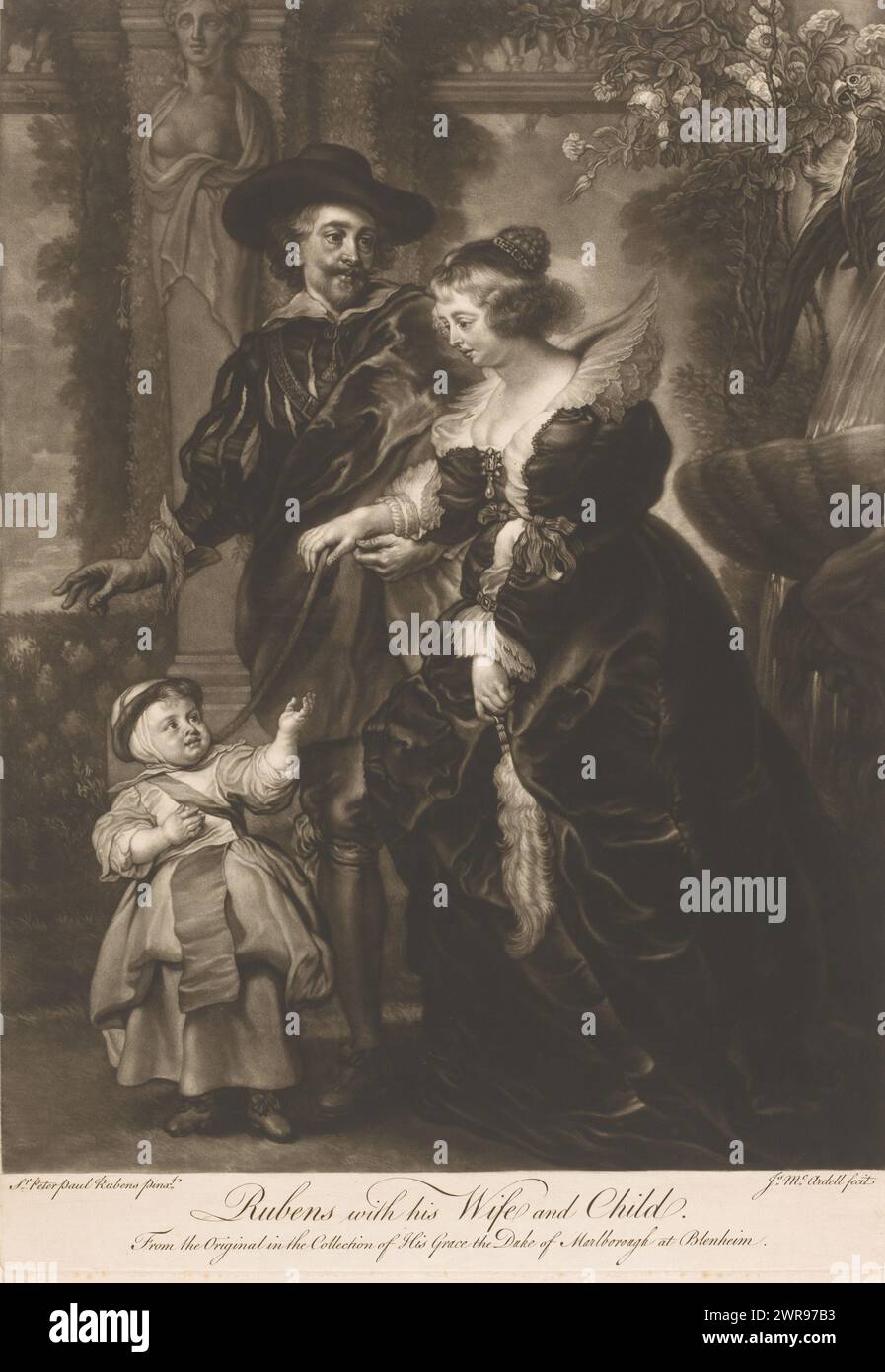 Portrait of Peter Paul Rubens, Hélène Fourment and their son Frans or ...