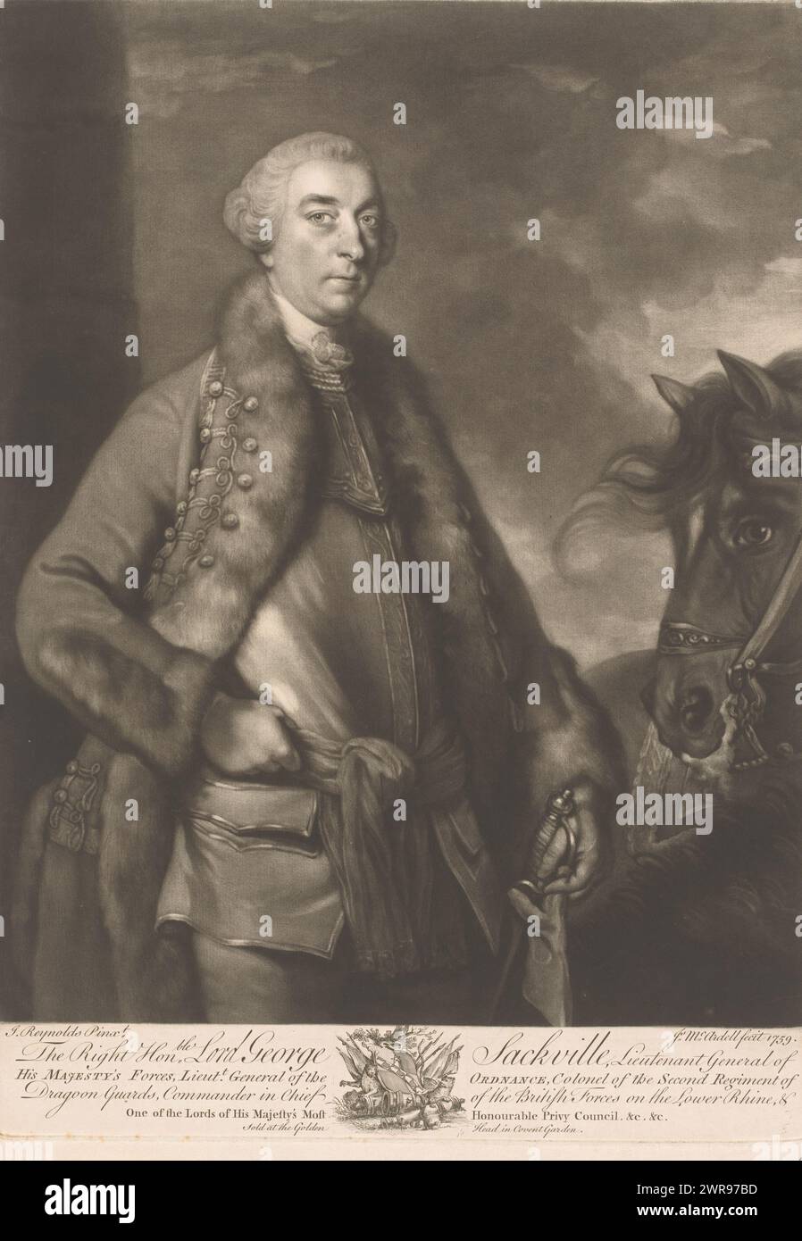 Portrait of George Germain, The Right Honble. Lord George Sackville ...